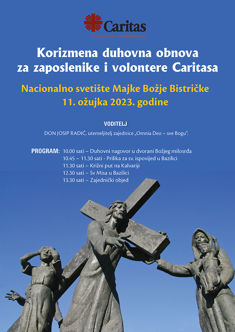NAJAVA – KORIZMENA DUHOVNA OBNOVA ZA ZAPOSLENIKE I VOLONTERE CARITASA ...